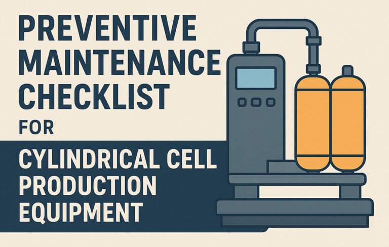 Preventive Maintenance Checklist for Cylindrical Cell Production ...